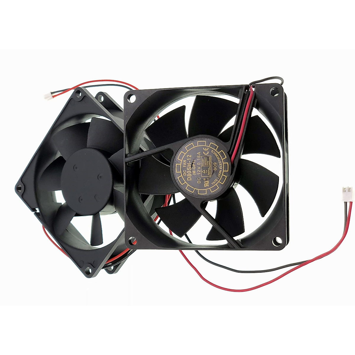 LEYEYDOJX New Power Supply Chassis Cooling Fan for YaLnFAN D80SH-12 8025 Size:80 * 80 * 25mm DC12V 0.18A 2-Wire 2-Pin