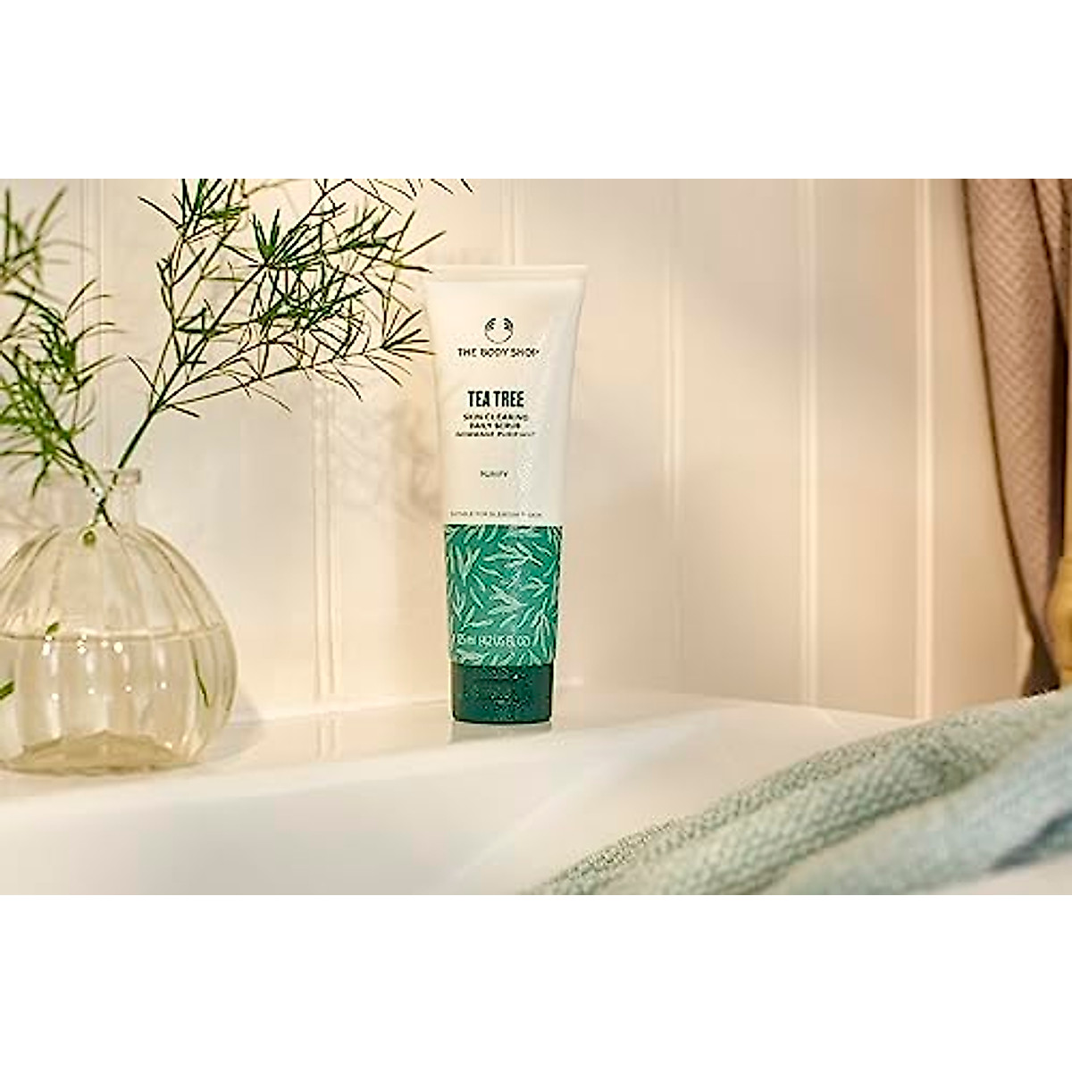 The Body Shop Tea Tree Skin Clearing Daily Face Scrub - Exfoliating and Purifying For Blemished Skin - Vegan - 4.2 Fl Oz