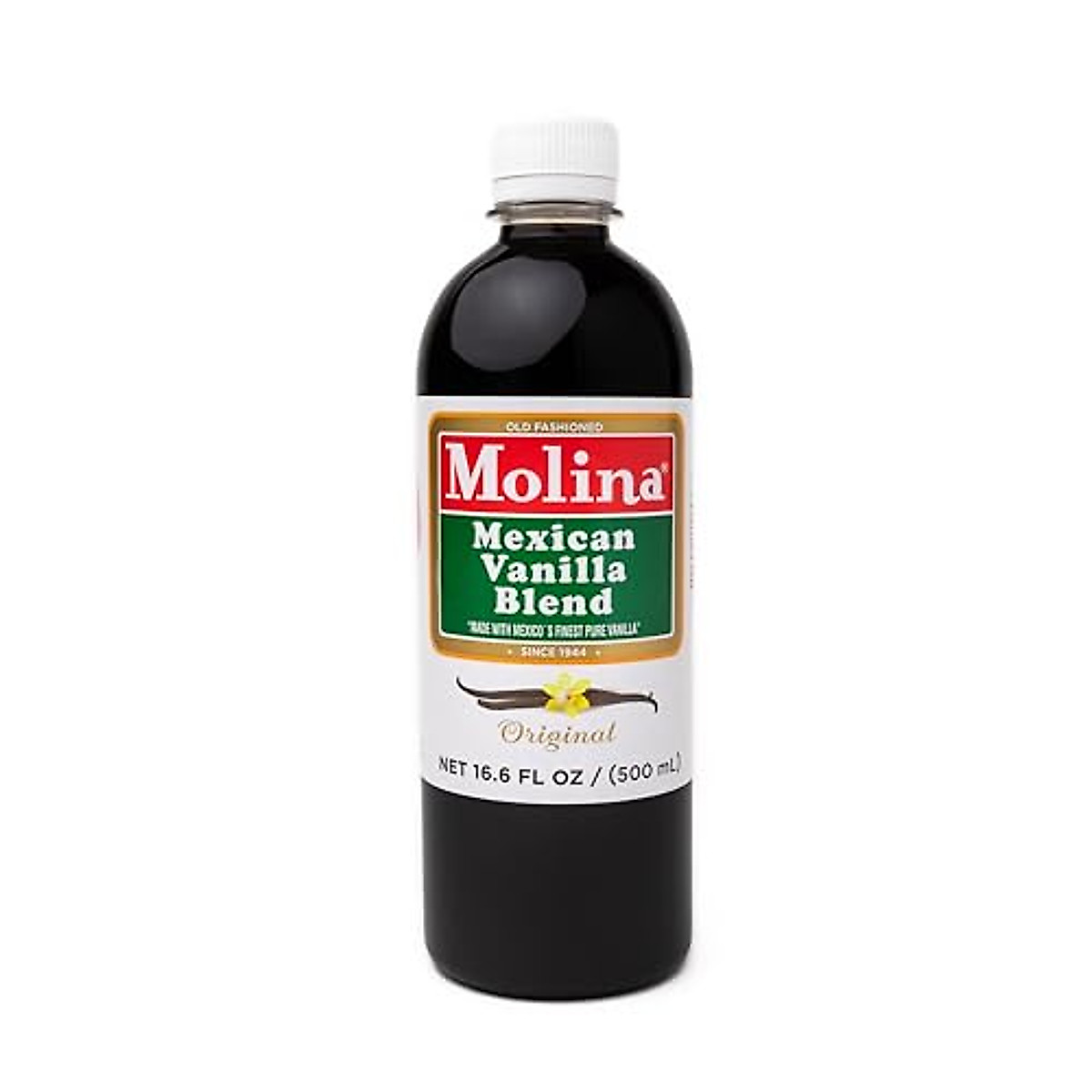 Molina Mexican Natural Vanilla Blend with Pure Vanilla Extract, 33.86 Fl Oz. (2 Pack of 16.9oz Bottles)