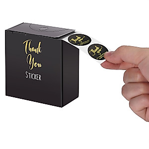 Mr. Pen- Thank You Stickers, 500 pcs, 1”, Thank You Stickers for Packaging, Black Thank You Stickers, Thank You Labels Stickers, Thank You Labels, Thank You Stickers Small Business, Packaging Stickers