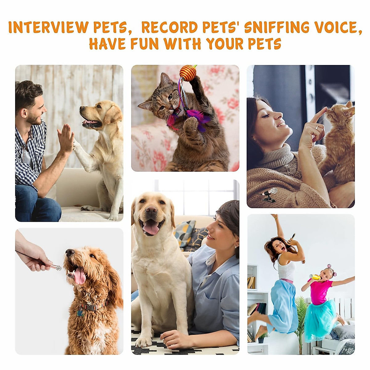 Wootrip [2PCS] Mini Karaoke Microphone, Mini Voice Recording Microphone Portable Karaoke Mic for Singing, Recording, Voice Recording(Black/Gold)