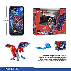 52TOYS BeastBox ECHOBLASTER Deformation Toys Action Figure, Converting Toys Deforms in Mecha and Cube, Perfect Birthday Party Gift for Teens and Adults