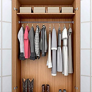 HQDeal 2 Pack Stainless Steel Closet Pole Sockets, Heavy Duty Closet Rod End Supports U Shaped Flange Rod Holder with Screws for Wardrobe Bracket Shower Curtain Rod Flange Socket Kit (25mm)