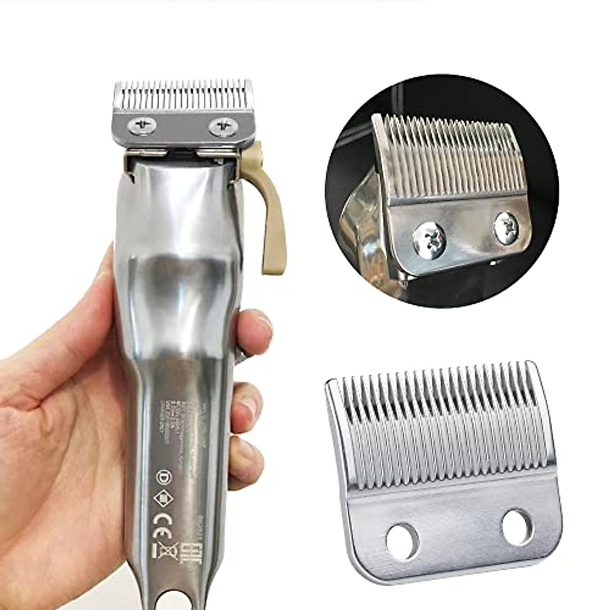Replacement Blade for Wahl Clippers, Professional Precision 2 Holes Adjustable Hair Trimmer Parts Blades Compatible with Wahl 5 Star Series Cordless, Super Taper, Magic Clip Clipper for Barber