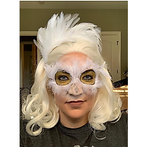 FELIZHOUSE 1920s Fascinator with Feathers Headband for Women Wedding Tea Party Headwear (White)