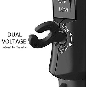 Dan Technology Compact Travel & Portable Mini Hair Dryer - Blow Dryer with Concentrator & Diffuser, European Plug