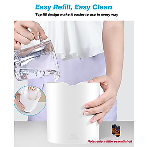 DOUBFIVSY Humidifiers for Bedroom, 2L Ultrasonic Cool Mist Humidifier, Air Vaporizers for Bedroom, USB Personal Desktop Humidifier with 7-Color Night Light & 2 Mist Modes Auto Shut Off, for Baby Home