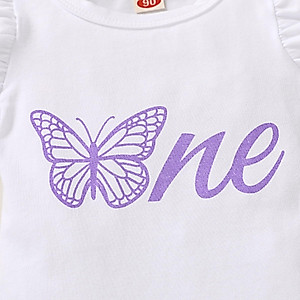 YOUNGER TREE Infant Baby Girl 1st Birthday Outfits Bumble Bee Printed One Romper Shorts Headband Summer Ruffle Sleeve Clothes (Sweet One Donuts Pink, 12-18 Months)