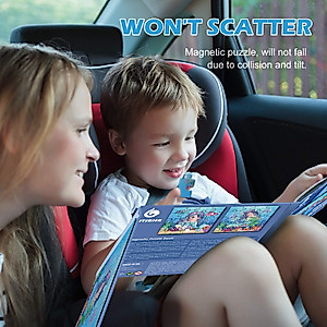 2 Set BST SHIER Magnetic Puzzles for Kids Ages 3 4 5 6, TWO-20 Piece Mermaid Animal Wooden Jigsaw Puzzles Book for Toddlers, Preschool Educational Toys for 3 4 5 6 Year olds Boys and Girls…