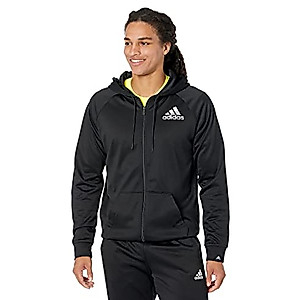 adidas Men's Game and Go Full Zip Hoodie, Black, Medium