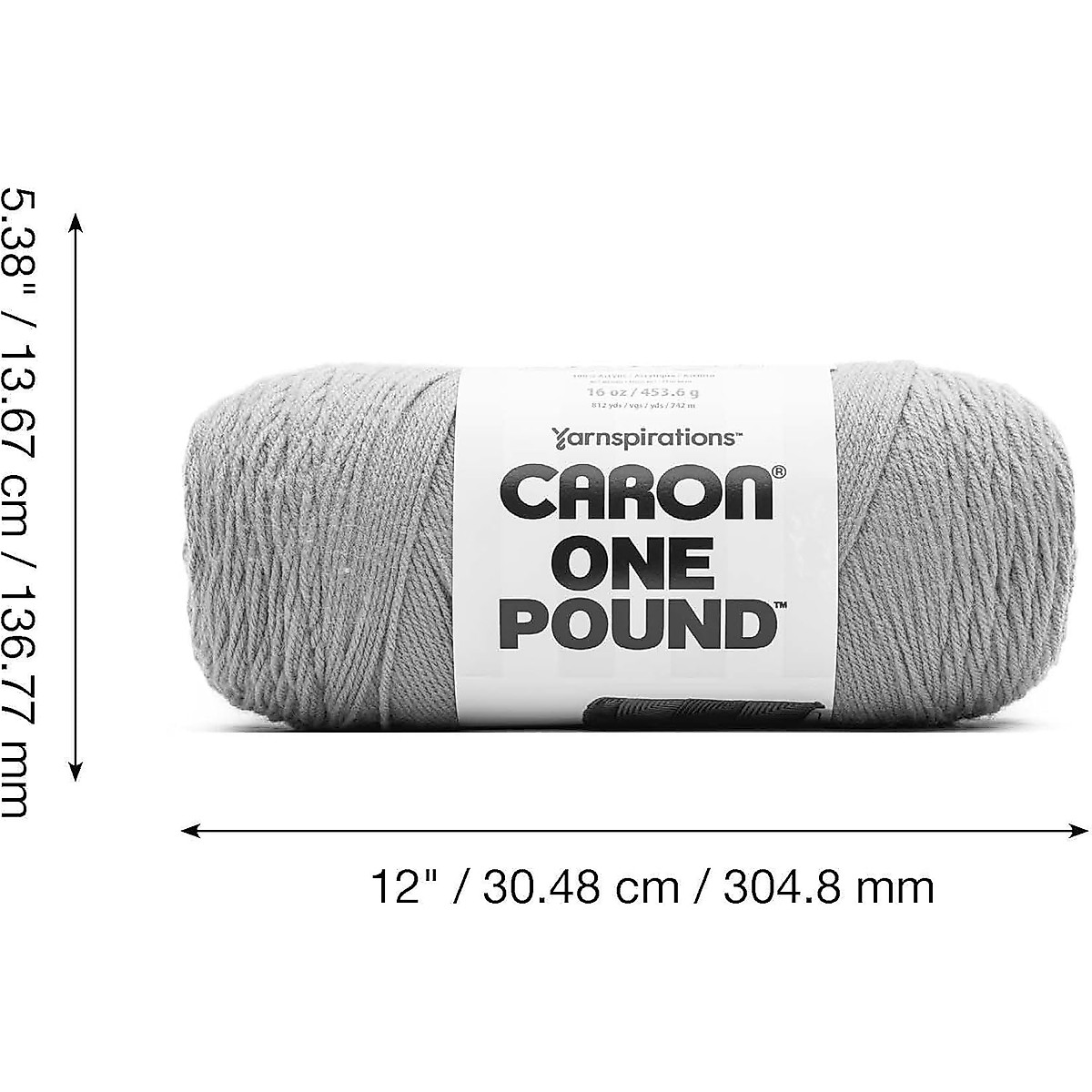 Caron One Pound Solids Yarn, 16oz, Gauge 4 Medium, 100% Acrylic - Cape Cod Blue- For Crochet, Knitting & Crafting ( 1 Piece )