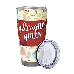 Stainless Steel Insulated Coffee Cup with Lid and Straw, 20 oz Gifts for Mom Girl Daughter Sister Friend Double Walled Stainless Steel Tumbler (silvery-F)