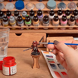 Plydolex Paint Rack Organizer with 65 Holes of 2 Sizes for Miniature Paint Set - Wall-mounted Wooden Craft Paint Storage Rack - Craft Paint Holder Rack 16.3x6.6x12.6 inch