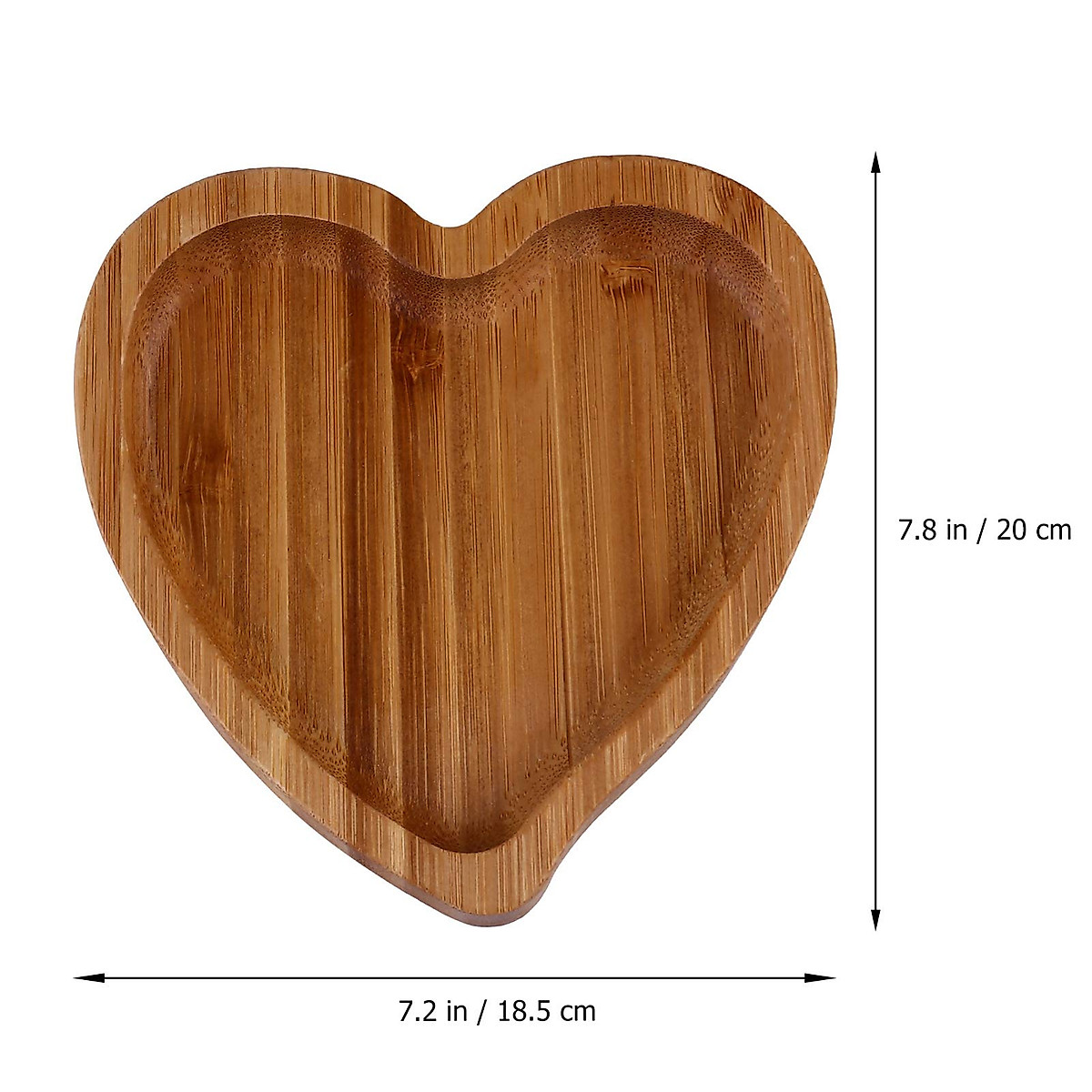 BESPORTBLE Heart-Shaped Wooden Tray, Jewelry Display Tray, Food Display Tray, Suitable for Fruits, Salads and Desserts