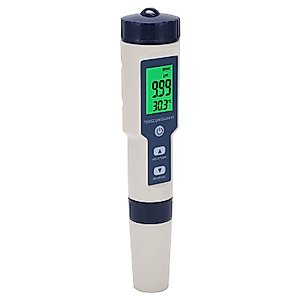 Zyyini EZ‑9909SP 5 in 1 Water Quality Test Pen for pH, EC, TDS, Salinity and Temperature IP 67 Waterproof and dustproof Automatic Recognition