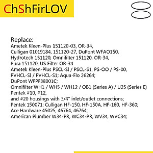 W34-OR Water Filter O-Ring for American Plumber 4-1/8" x 3-7/8 x 1/8 Replacement Parts (2/Pack)