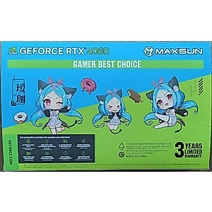 maxsun GeForce RTX 4060 iCraft OC ACGN Limited Edition 8GB GDDR6 (PCIe 4.0, DLSS 3.5, HDMI 2.1, DisplayPort 1.4a, RGB, Anime White GPU)