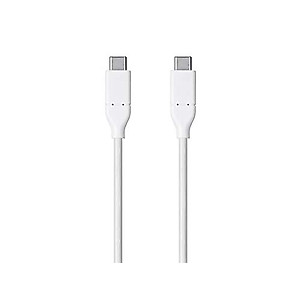 Monoprice USB & Lightning Cable - 0.5 Meter - White | 2.0 USB-C to USB-C 3A 480 Mbps - Select Series