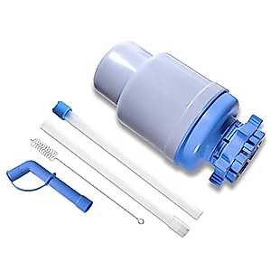 5 Gallon Water Dispenser - Manual Water Dispenser for 5 Gallon Bottle Non Drips, Easy Hand Press Water Pump Dispenser Fit for 2-6 Gallon Bottle (Blue)