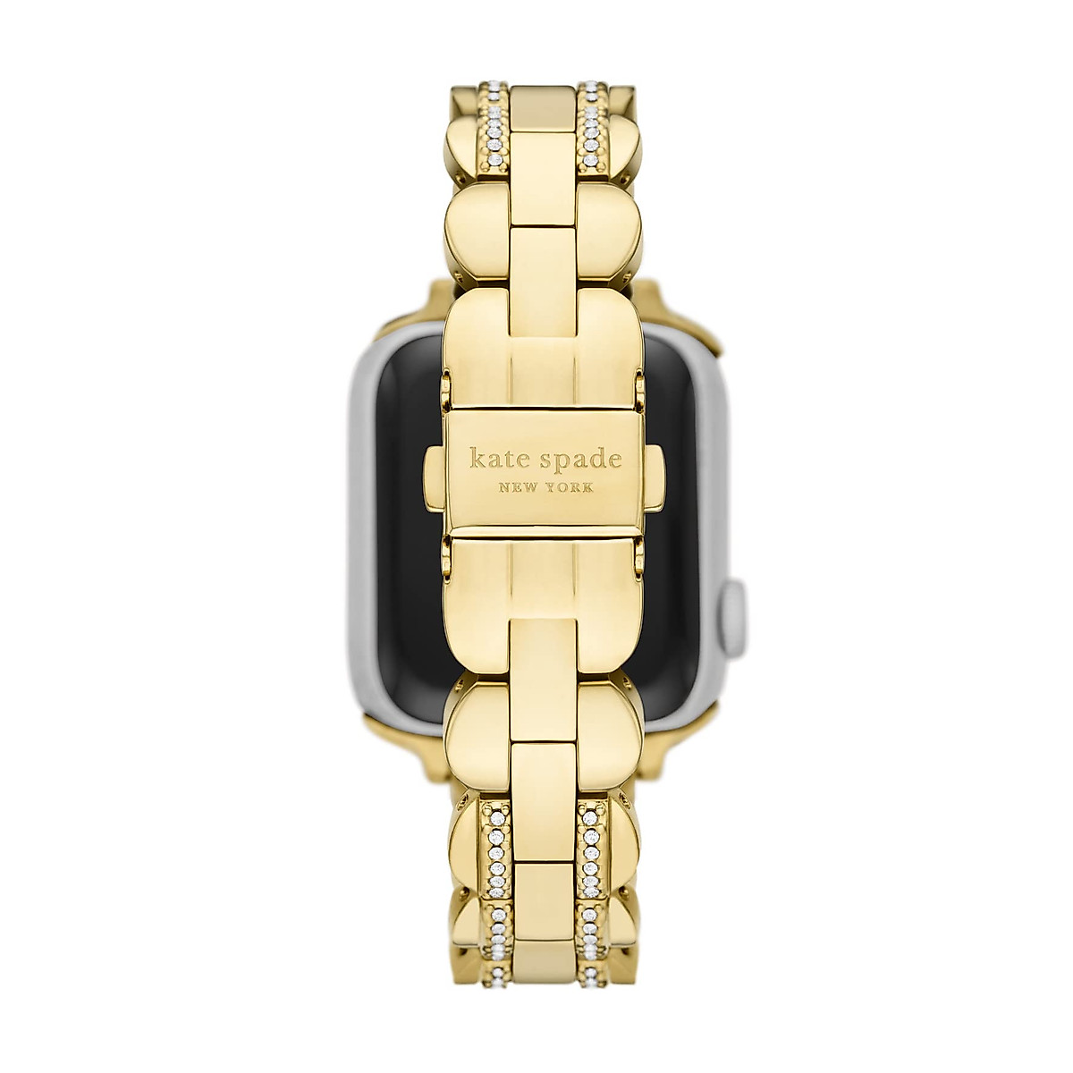 Kate Spade New York women's gold-tone pavé stainless steel bracelet band for apple watch®, 38/40/41mm
