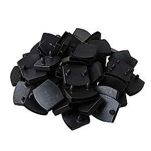 50mm Plastic Black Bed Slat Holders Caps Double Centre Caps Holders Replacement for Metal Frames Pack of 50