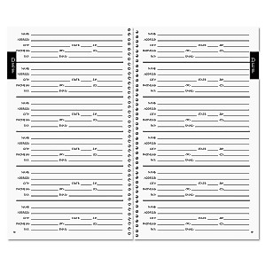 Navy Blossoms Address Book - 94 Pages; 5" x 8-1/2", Spiral-Bound, 50 Replacement Cover Stickers