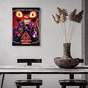 Art Poster Print 12 x 18 Inch Fnaf Merch Security Merchandise Breach Canvas Wall Picture Home Decor for Living Room Bedroom Office