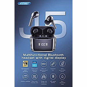 INSBES Wireless Earbuds Bluetooth 5.3 Headphones Touch Control with Wireless Charging Case IPX7 Waterproof Stereo Ear Buds in-Ear Built-in Mic Bluetooth Earbuds