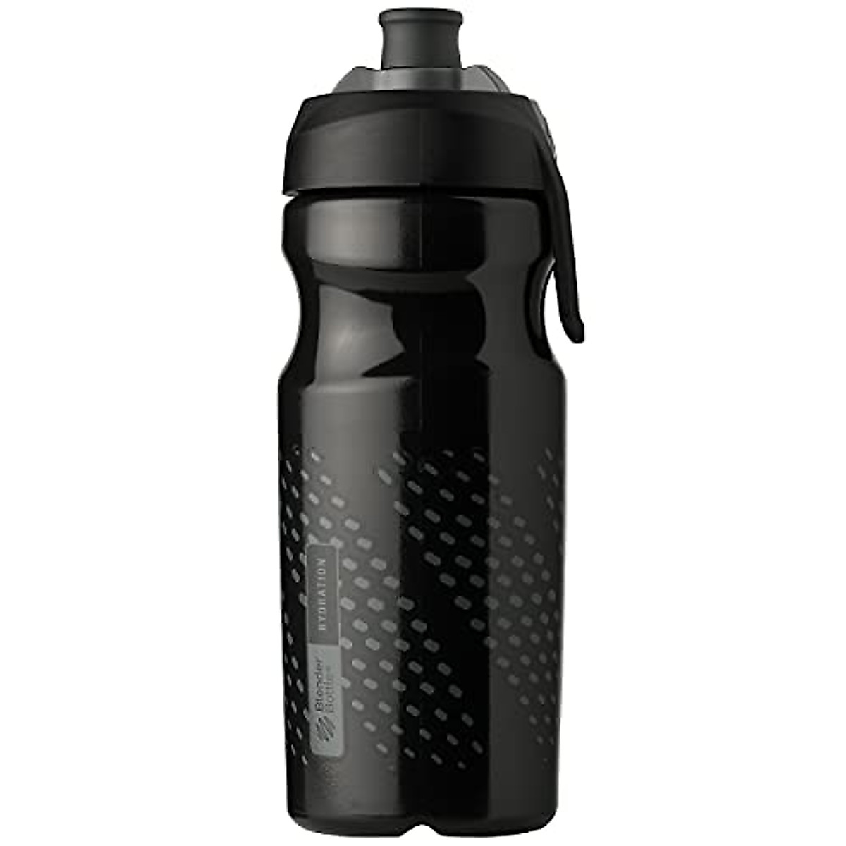 BlenderBottle Hydration Halex Squeeze Water Bottle with Straw, 32-Ounce, Black