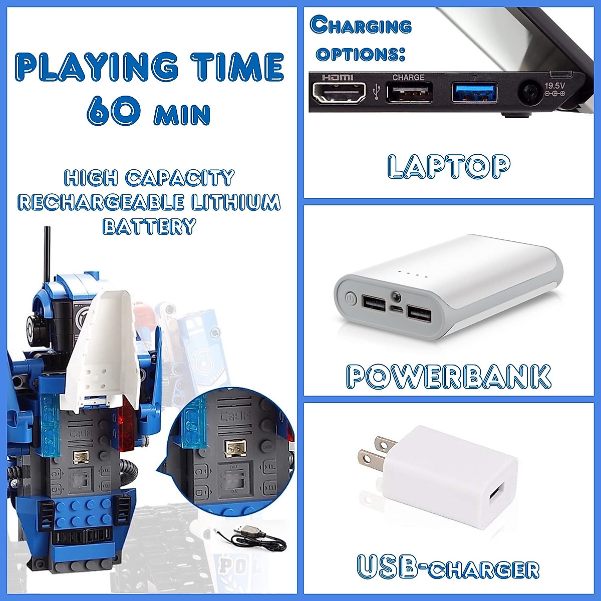 BARY'S Building Robot Remote Control Kit Creation STEM Kids Education 2 in 1 Police Car RC Discovery DIY Science Toy Experiment Assembly Robotics Set Boys & Girls 6+ Gift 556 Pieces to Build