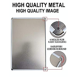 NIUMOWANG Metal Sign - Hard Times Create Strong Men, Strong Men Create Good Times Tin Poster 12 X 8 Inches