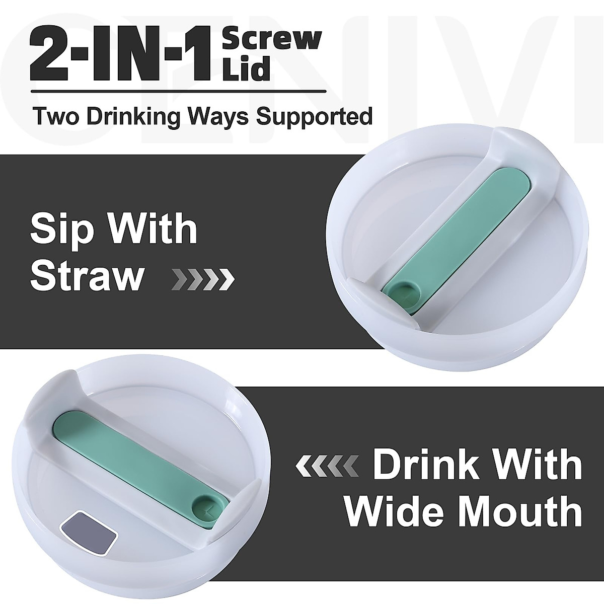 cenivi 40 Oz Tumbler With Handle And Straw, Stainless Steel Tumbler With Lid And Straw Vacuum Insulated Travel Mug 2-In-1 Lid (Straw/Flip) Cup For Hot Cold Beverages,Car,Home,Office, Dishwasher Safe