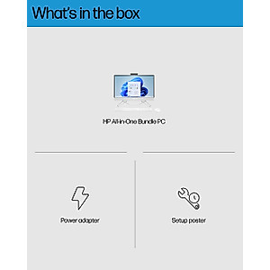 HP All-in-One PC, 23.8" FHD Micro-Edge Touchscreen Display, AMD Ryzen 5 Processor, AMD Radeon Graphics, 12 GB RAM, 512 GB SSD, Windows 11 Home OS, Wi-Fi (24-cb1142, 2022) (Renewed)