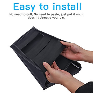 Carwiner Center Console Cover for Tesla Model 3 Model Y, PU Leather Armrest Box Cushion Protector Accessories