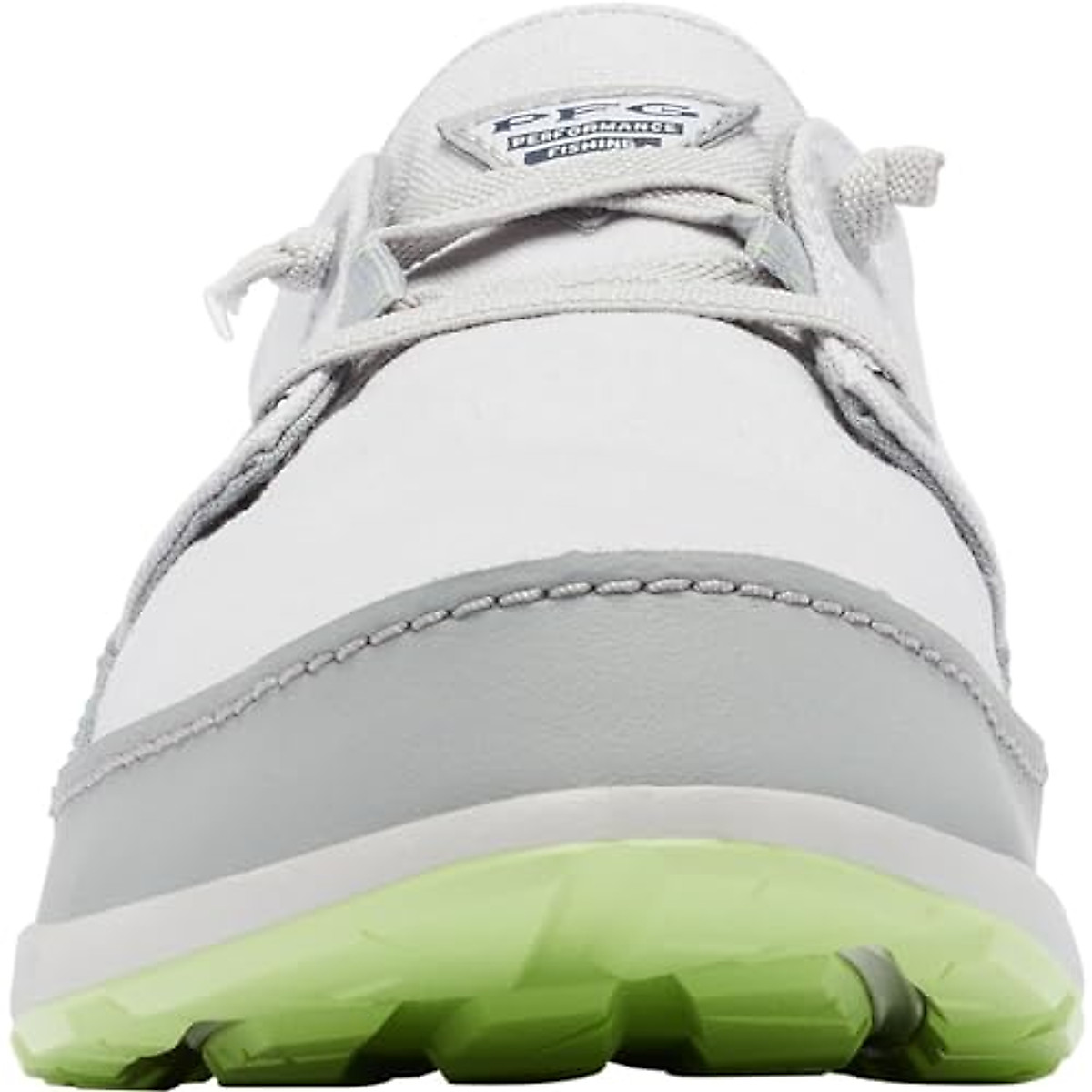 Columbia Men's PFG Bahama Vent Relaxed Boat Shoe, Grey Ice/Jade Lime, 11
