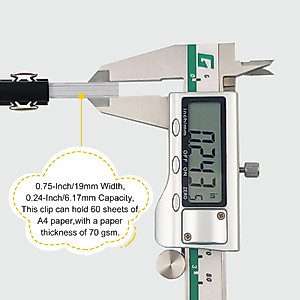 DSTELIN 96 Pack (19mm) Mini Binder Clips 3/4-Inch Small Black Paper Clamps for Office Supplies