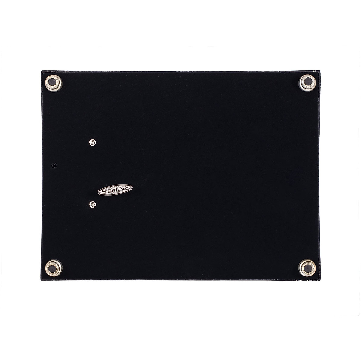 Cottage Garden Can Do All Things Through Him Brushed Silvertone Jeweled Music Box Plays On Eagle's Wings