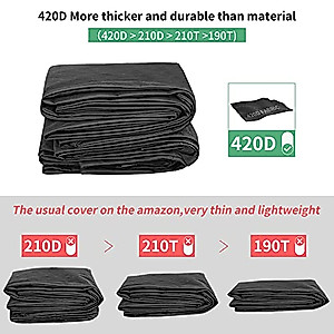 Patio Furniture Covers Waterproof, 83 x 51 x 29 inch Furniture Set Cover Outdoor,Patio Table Cover, RESUNSY Durable Patio Seat Cover with 4 Windproof Buckles, Patio Cover Fits for 8-10 Seats