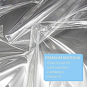 ELEKFINE Clear Backpack, Heavy Duty PVC Clear Bag Stadium Approved - Clear Book Bag for School, Work, Travel, Security, Festival, College (12 Inch)