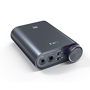 FiiO NEWK3 Amplifier Headphone Amps Portable High Resolution 384kHz/32bit DSD256 USB Type-C Lossless for PC/Laptop/Smartphones/Speaker Home Audio(Titanium)