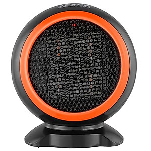 VEVOR Portable Electric Space Heater with Overheat Protection, 500 W Secure and Quiet Ceramic Heater Fan, 6 in Tip-Over Shutdown Flame-Retardant ABS Small Heaters for Office Room Desk Indoor Use