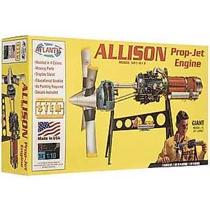 Atlantis Allison Prop Jet Aircraft Engine STEM Plastic Model Kit 1/10 Toy and Hobby