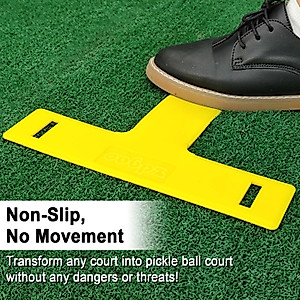 Zdgao Pickle Ball Court Marking Kit - Official Size Court Lines Floor Marker for Indoor Outdoor Pickle Ball Tennis Game