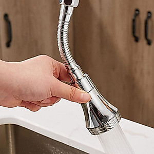 DOITOOL 1PC Faucet sink water tap head Movable Kitchen Tap Head Fauce Sprayer Head bathtub water tap bathtub accessories Water Tap Extender filter to rotate one-hand Stainless steel