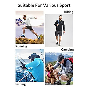 BALEAF Men's UV SPF Hoodie Shirt UPF 50+ Sun Protection Long Sleeve T-Shirts Rash Guard Fishing Swimming Lightweight Black M