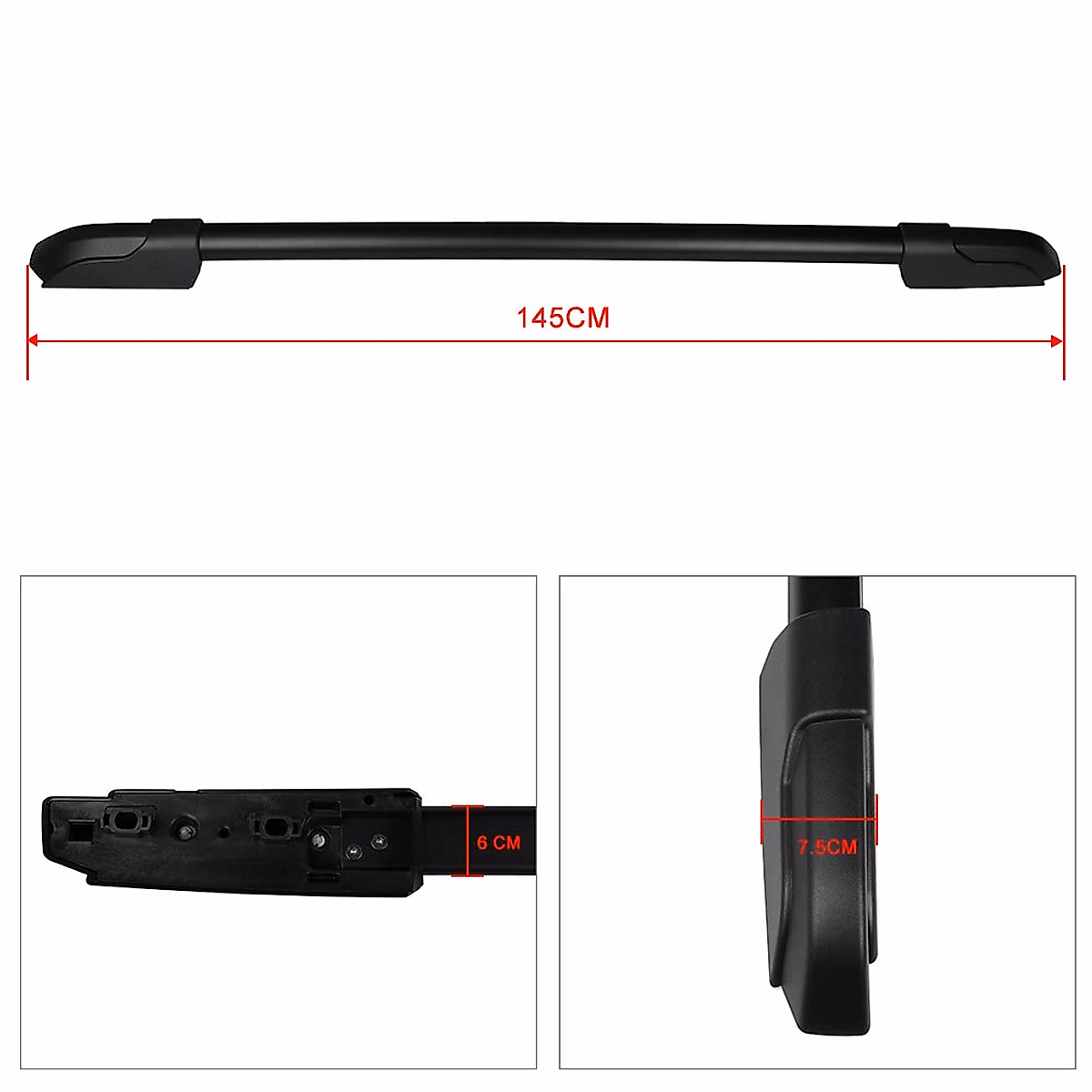 ECCPP Roof Rack Side Rails Compatible for Honda Pilot 2009-2015 Cargo Racks Rooftop Luggage Canoe Kayak Carrier Rack - Max Load 165LBS Kayak Rack Accessories