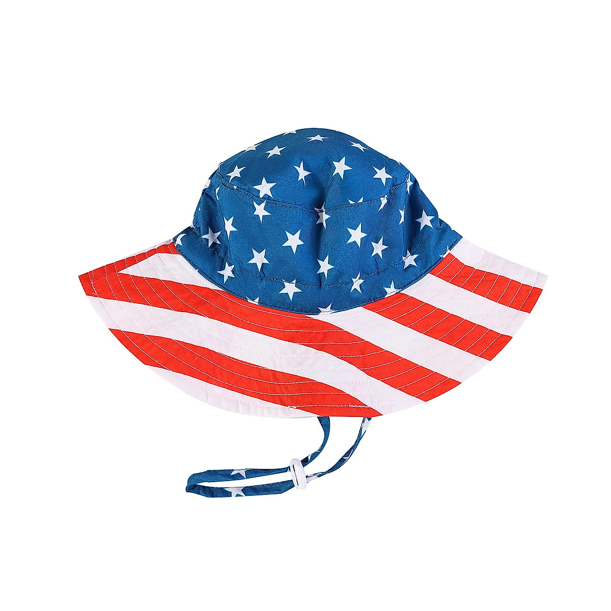 Fynnsure Baby Sun Hat UPF 50+ Toddler Sun Hat Infant Sun Protection Summer Hat Beach Bucket Hats for Baby Boys Girls A American Flag 6-12 Months