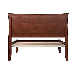 AFI Metro Full Platform Bed with Open Footboard and Turbo Charger in Walnut