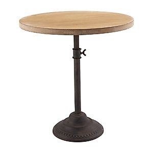 Mud Pie Wood and Iron Adjustable Server, 13" x 13", Large