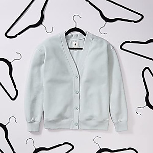 Amazon Basics Slim Velvet, Non-Slip Suit Clothes Hangers, Pack of 100, Black/Silver